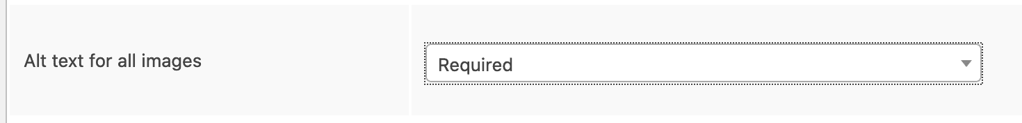 ALT Text for all images - requirement in WordPress posts