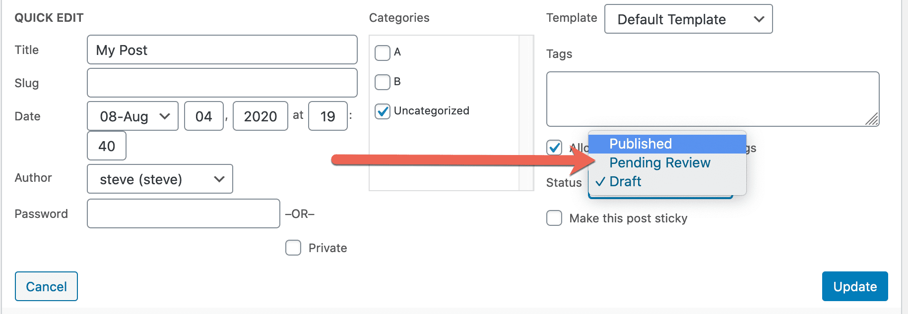 What is the Publish status in WordPress? - PublishPress