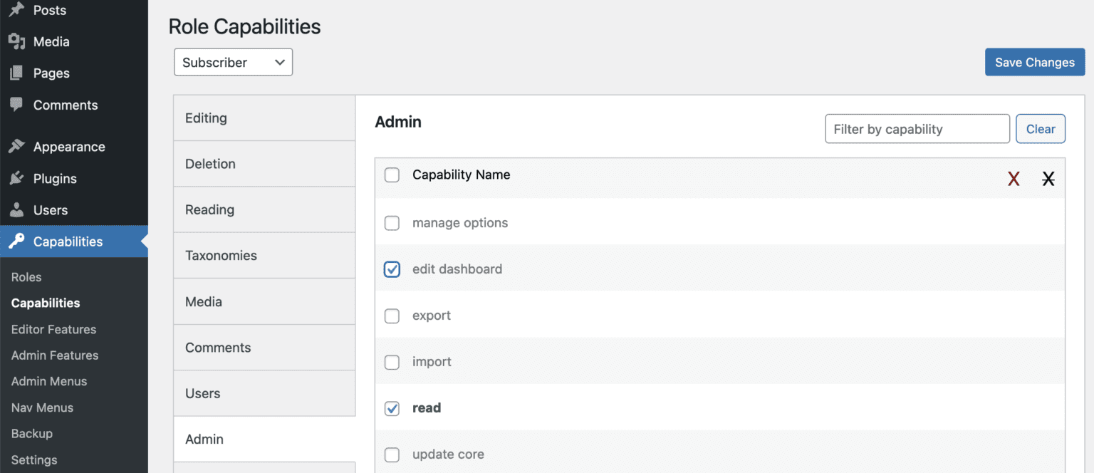 edit_dashboard WordPress Permission Capability - PublishPress